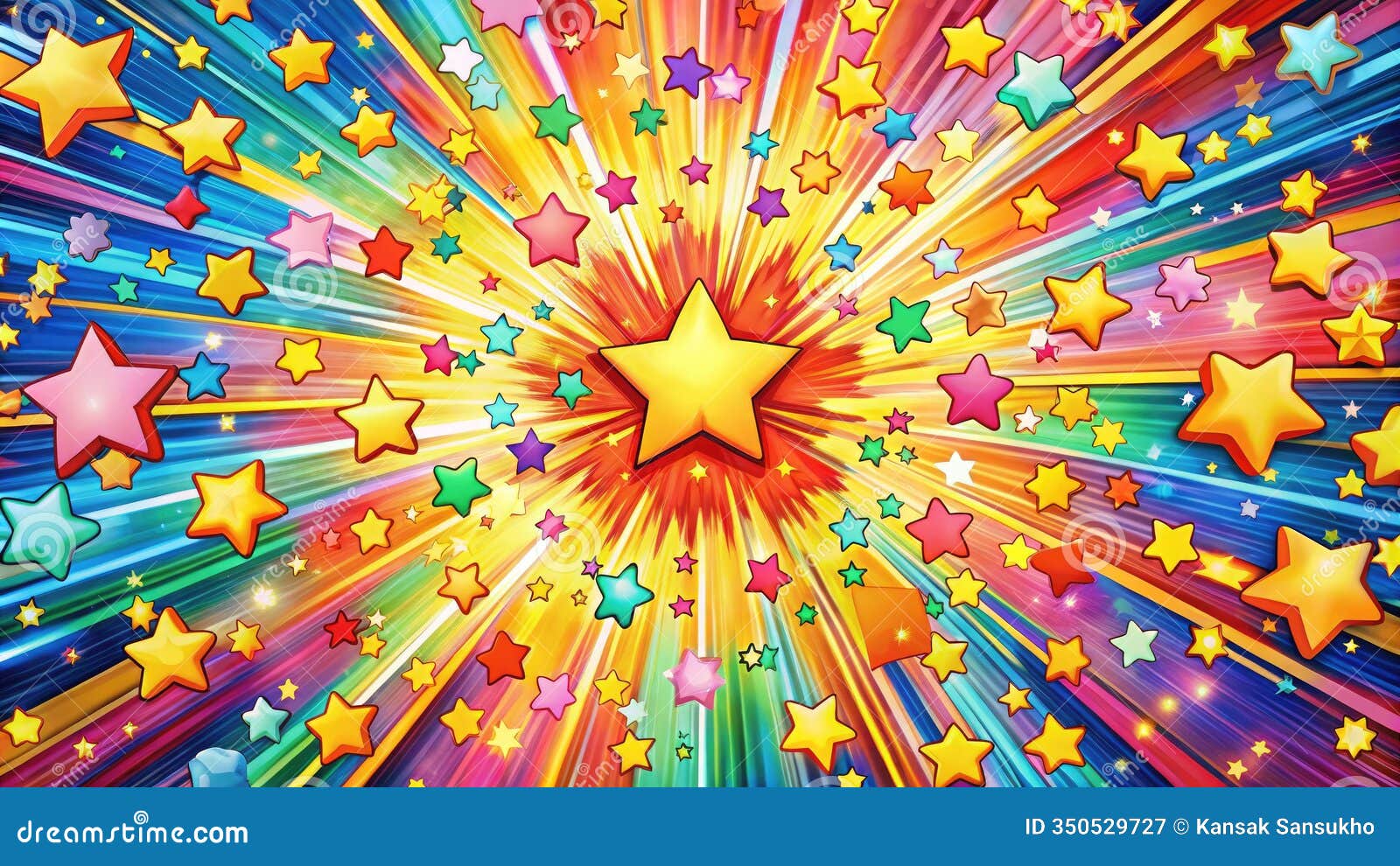 Vibrant Abstract Japanese Cartoon Starburst Background Exploding Radii ...