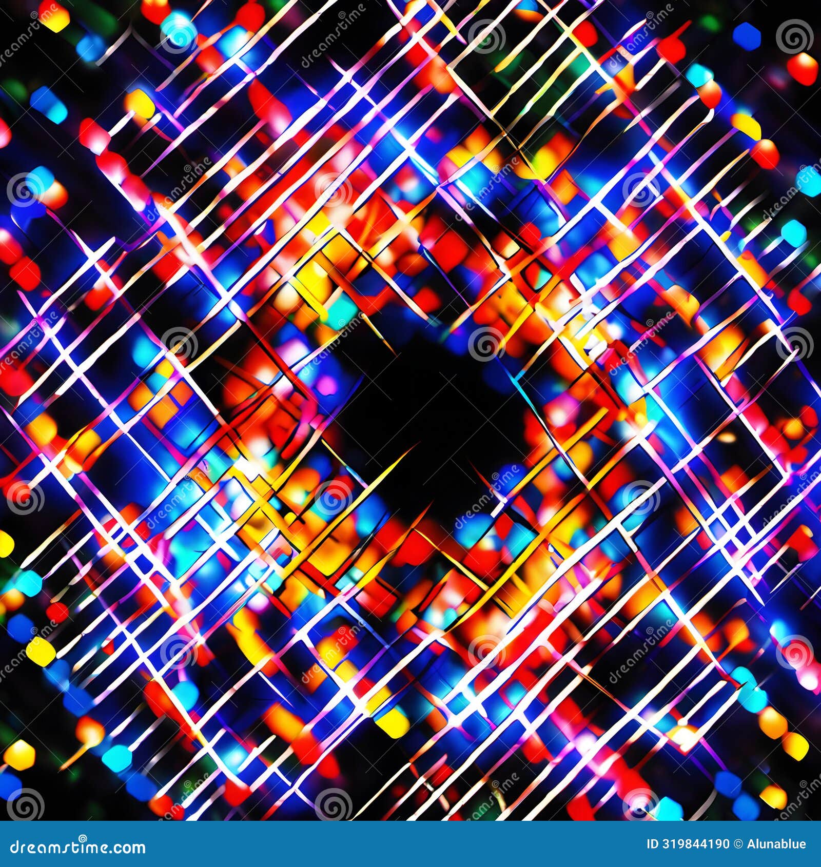 Vibrant Abstract Neon Light Intersections Stock Photo | CartoonDealer ...