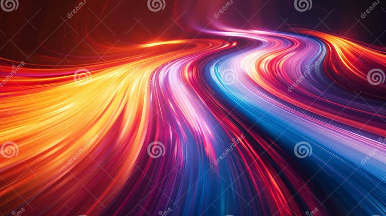 Vibrant, Abstract Light Trails in Motion, Creating a Stunning, Colorful ...
