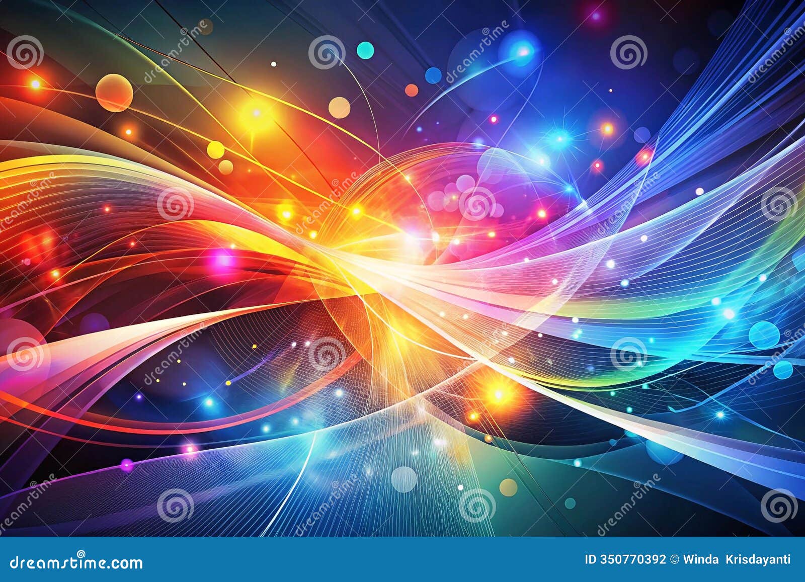 Vibrant Abstract Light Wave Energy Flow Stock Illustration ...