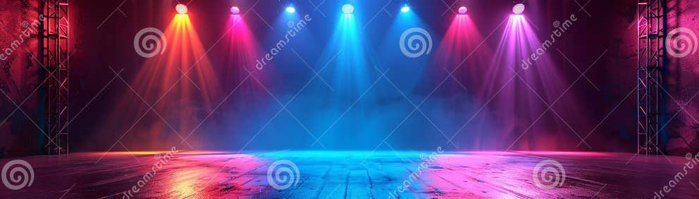 Vibrant Abstract Lighting Effects on an Empty Stage, Perfect for ...