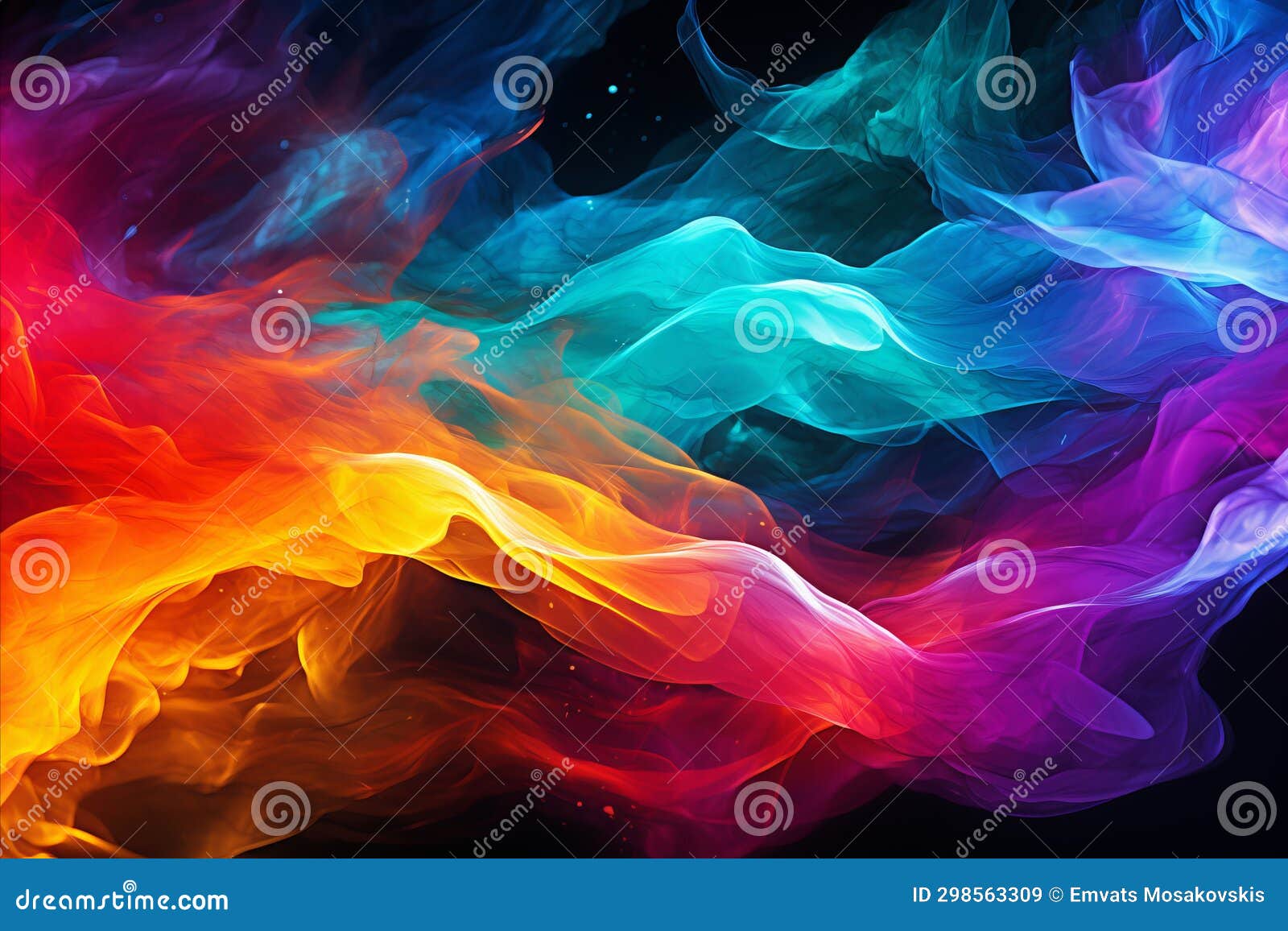 Vibrant Abstract Multicolor Spectrum - Exquisite 3D Rendering for ...