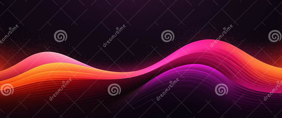 Vibrant Abstract Neon Waves with Gradients and Dynamic Flow Stock Image ...