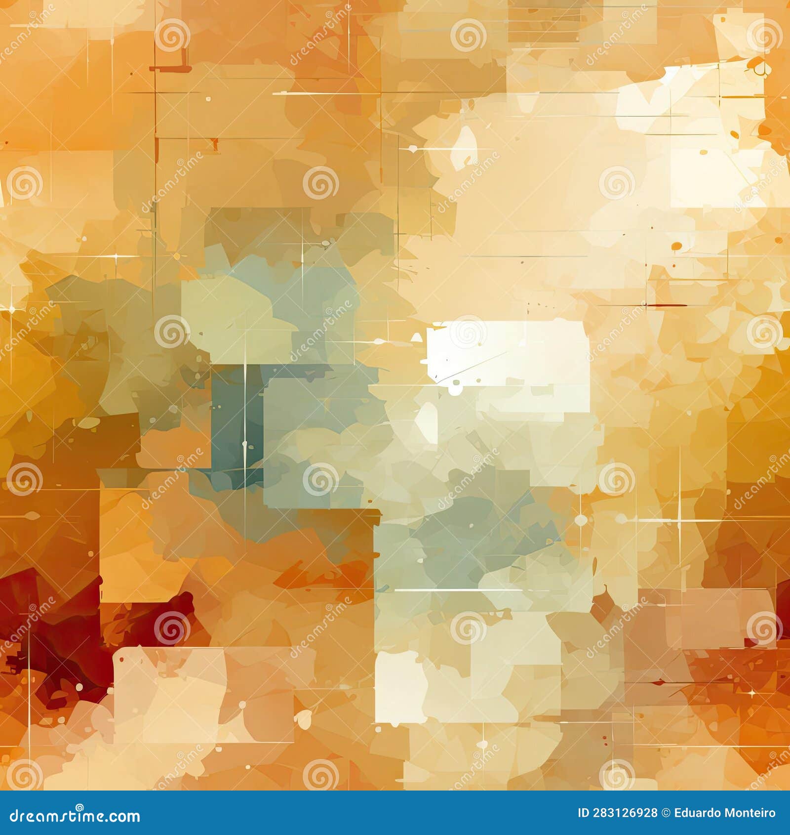 Vibrant Abstract Painting with Various Colored Shapes and Brushwork ...