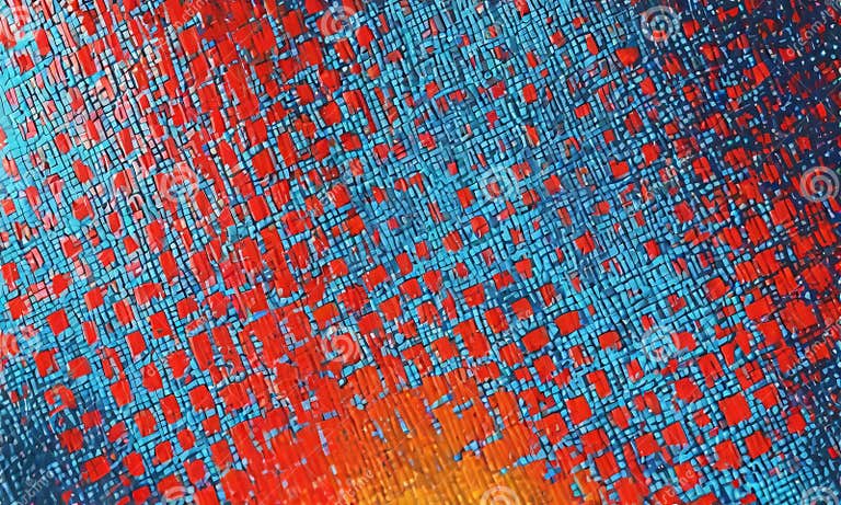 Vibrant Abstract Pattern Overlapping Red and Blue Squares, with ...