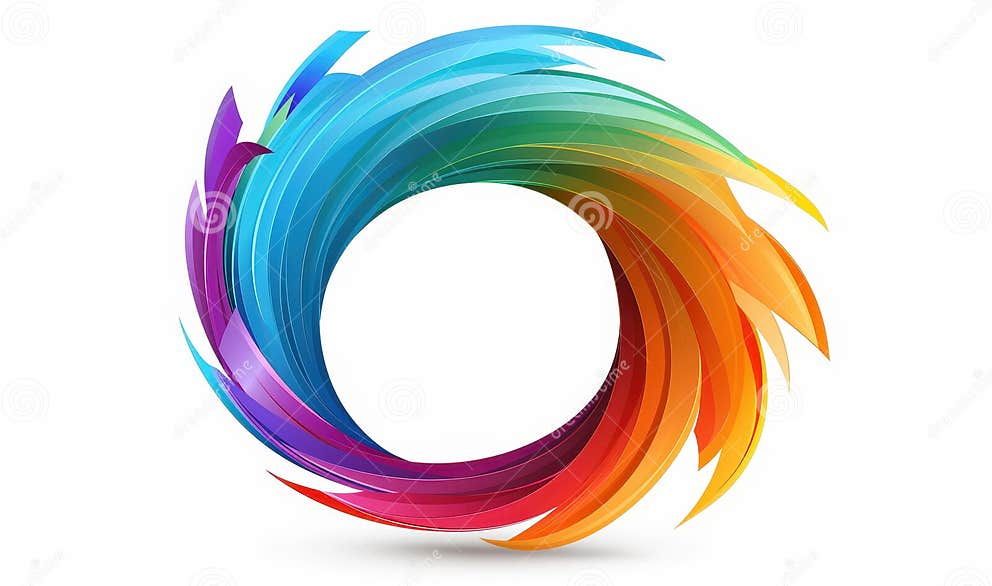 Vibrant Abstract Rainbow Circle Wave Design for Captivating Visuals ...
