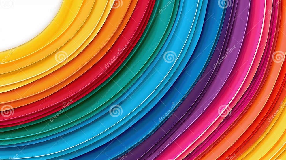 Vibrant Abstract Rainbow Circle Wave Design for Captivating Visuals ...