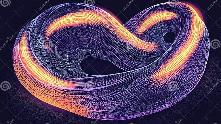 A Vibrant, Abstract Representation of a Continuous Loop or Infinity ...