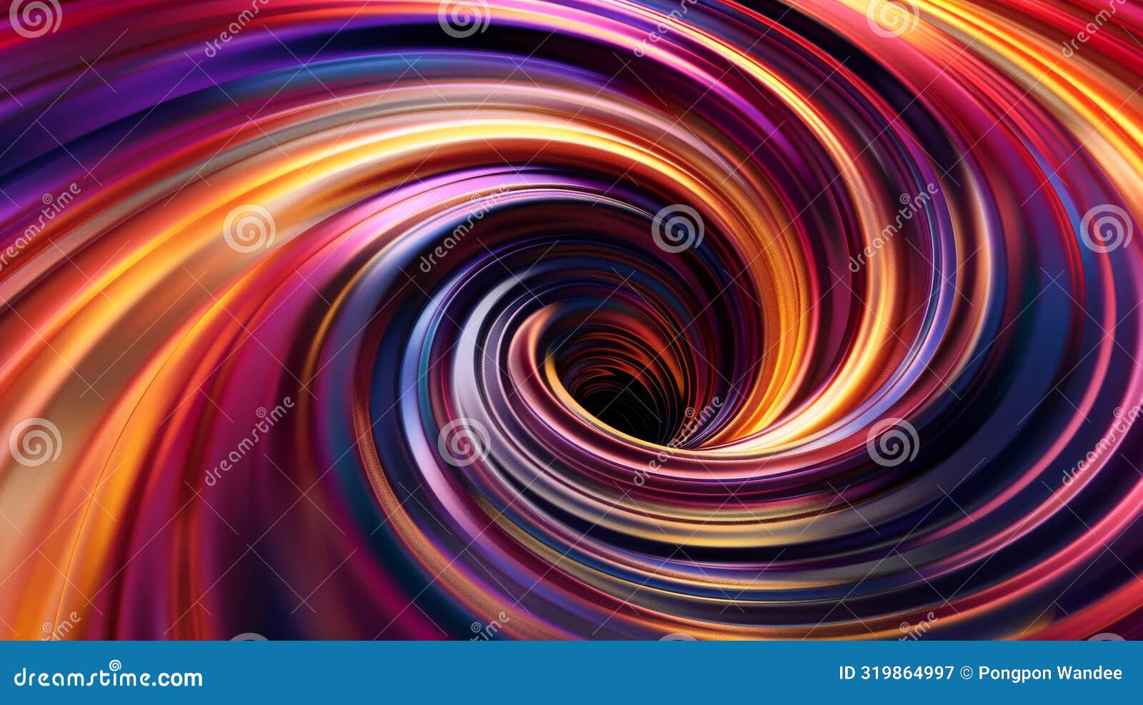 A Vibrant, Abstract Swirl of Colors Creates a Hypnotic Spiral Effect ...