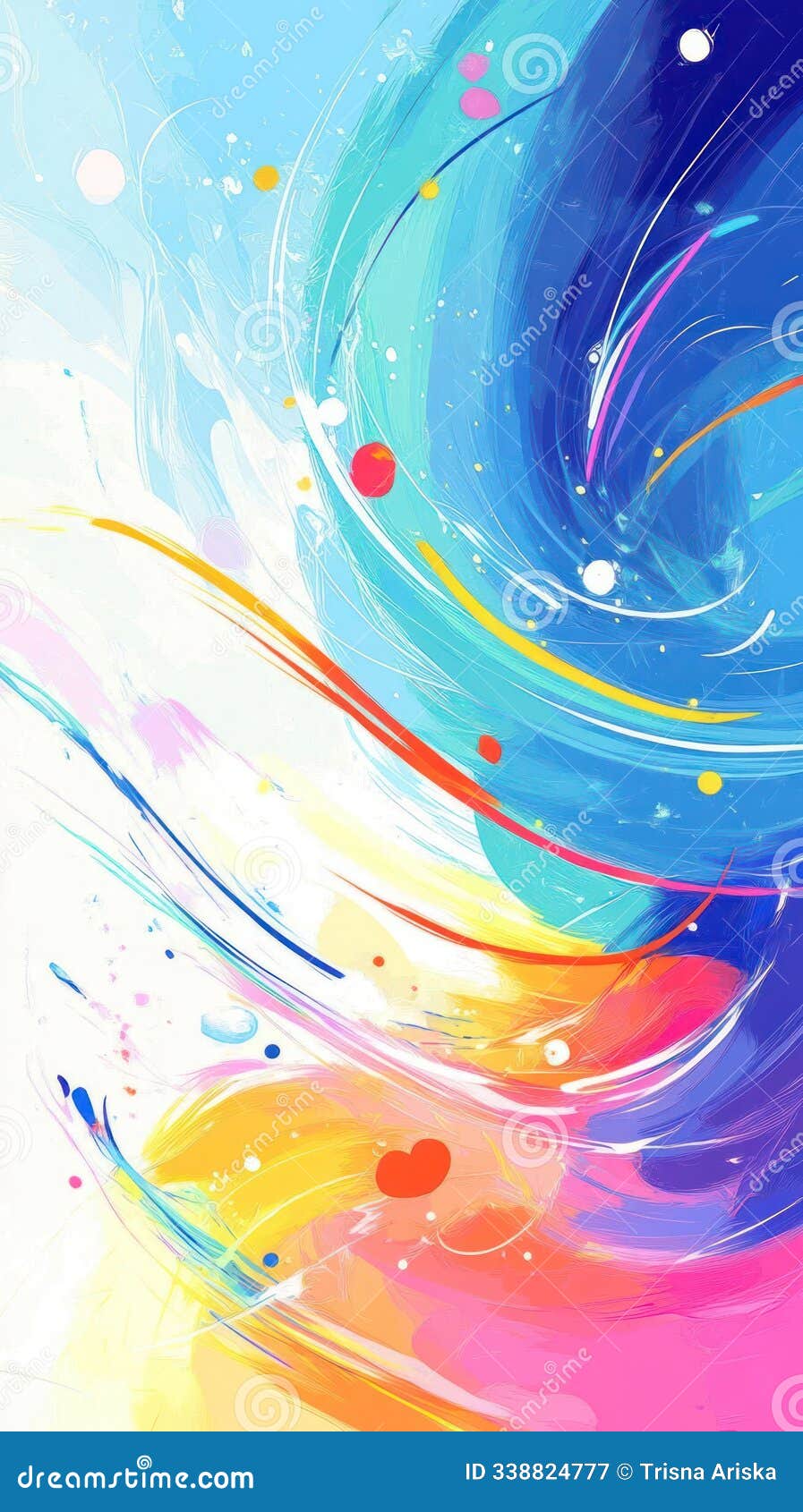 A Vibrant Abstract Swirl of Colors Creating a Dynamic and Energetic ...