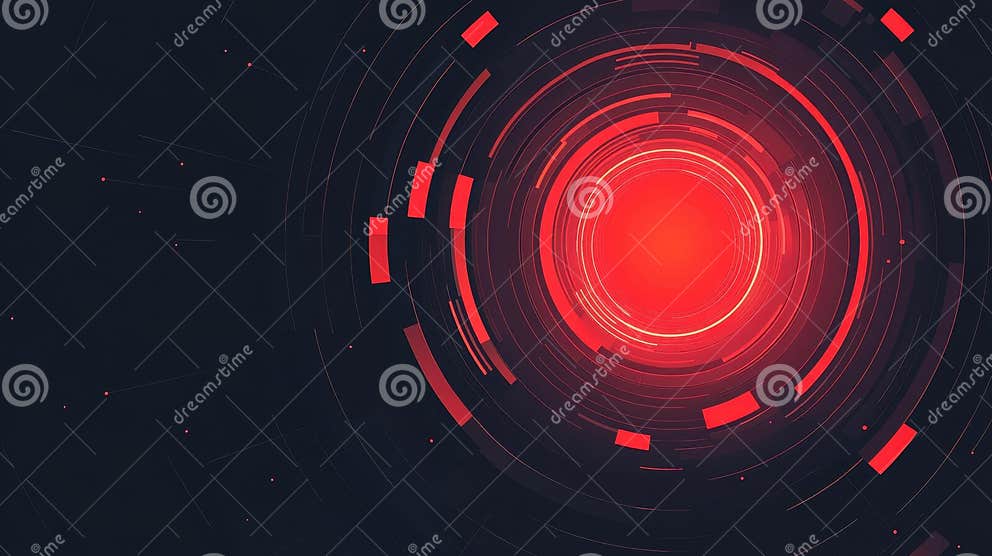 Vibrant Abstract Tech Design Featuring Red Lights, Blending Modern ...