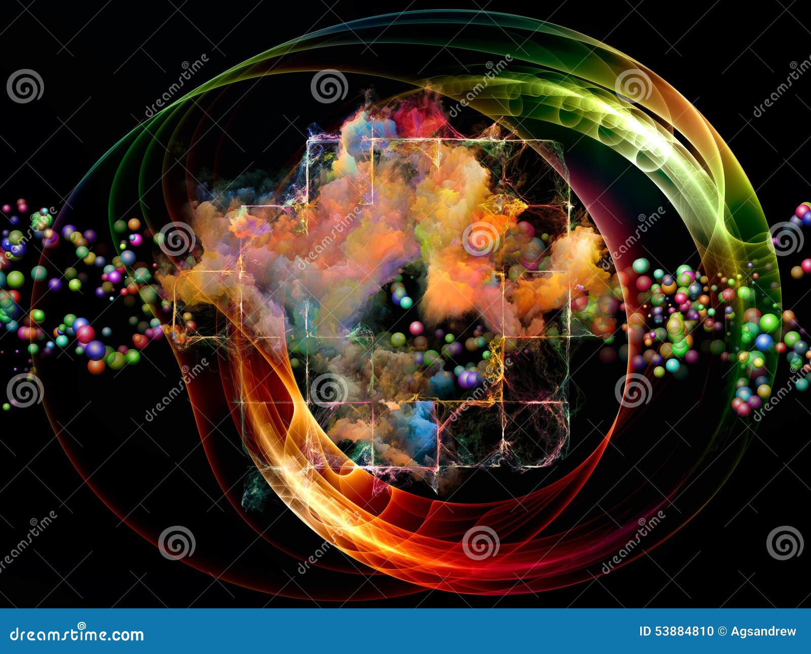 Vibrant Abstract Visualization Stock Photo - Image of line, geometry ...