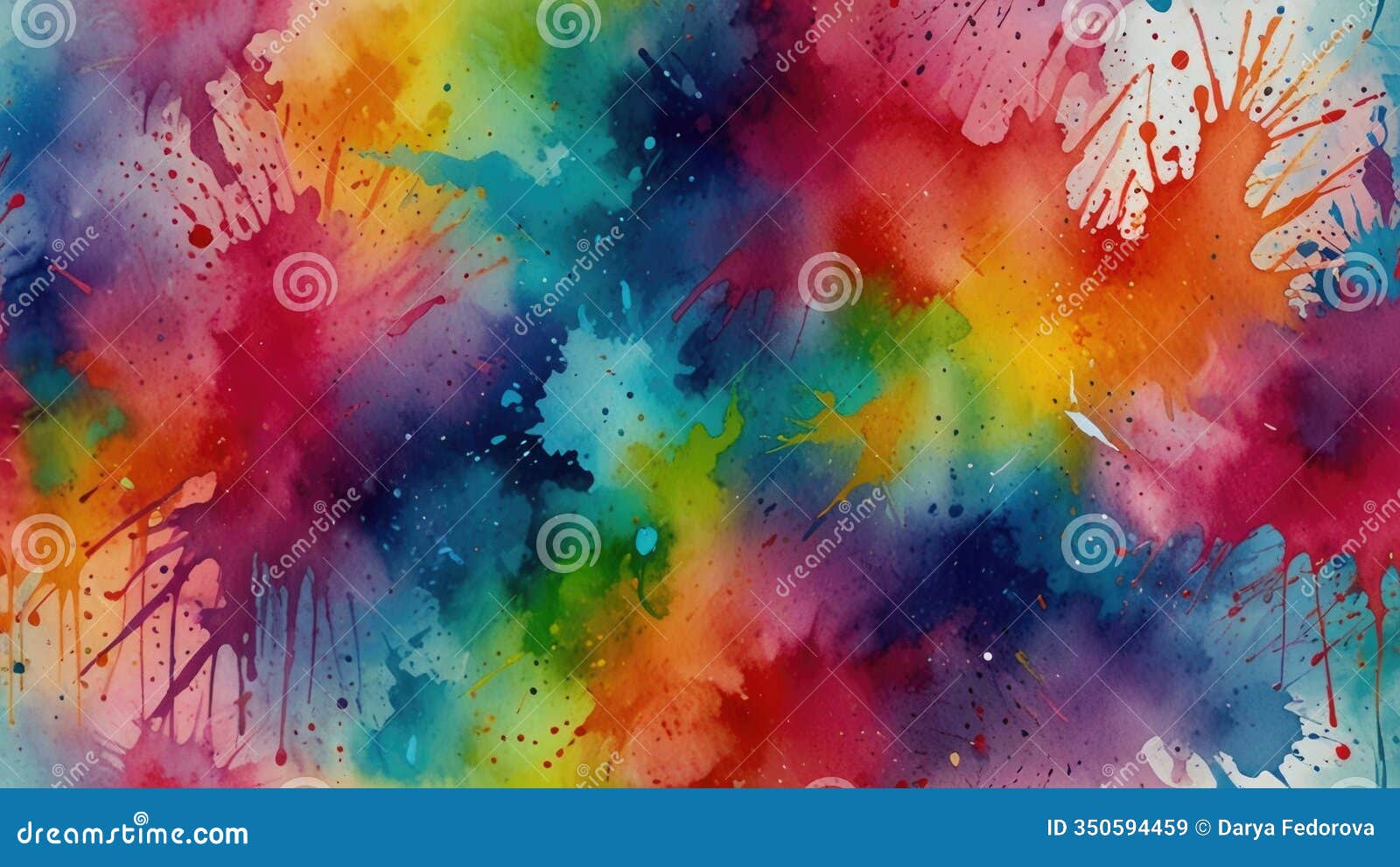 Vibrant Abstract Watercolor Splash Art with Multicolor Texture and ...