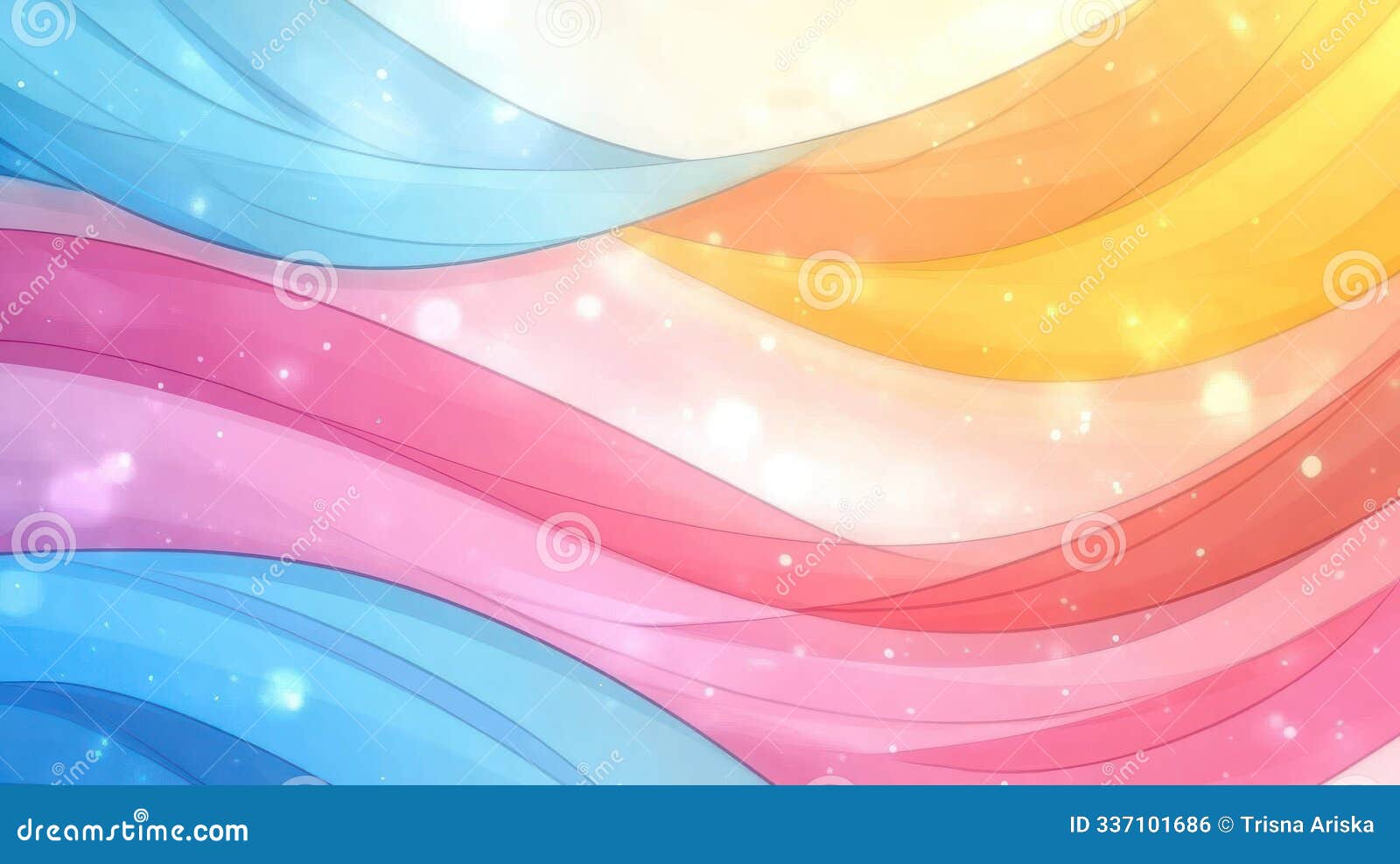 A Vibrant, Abstract Wave Pattern in Pastel Colors with a Dreamy, Soft ...