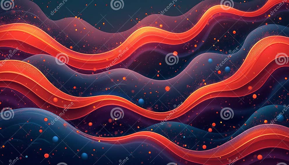 Vibrant Abstract Waves in Red and Blue Stock Image - Image of dynamic ...