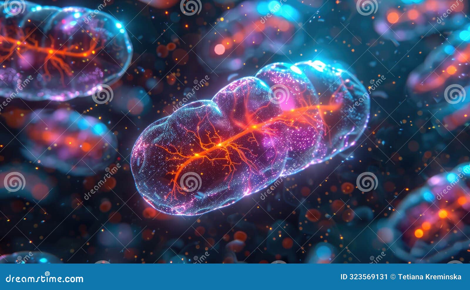 Vibrant and Active Cellular Mitochondria Producing Energy: a ...