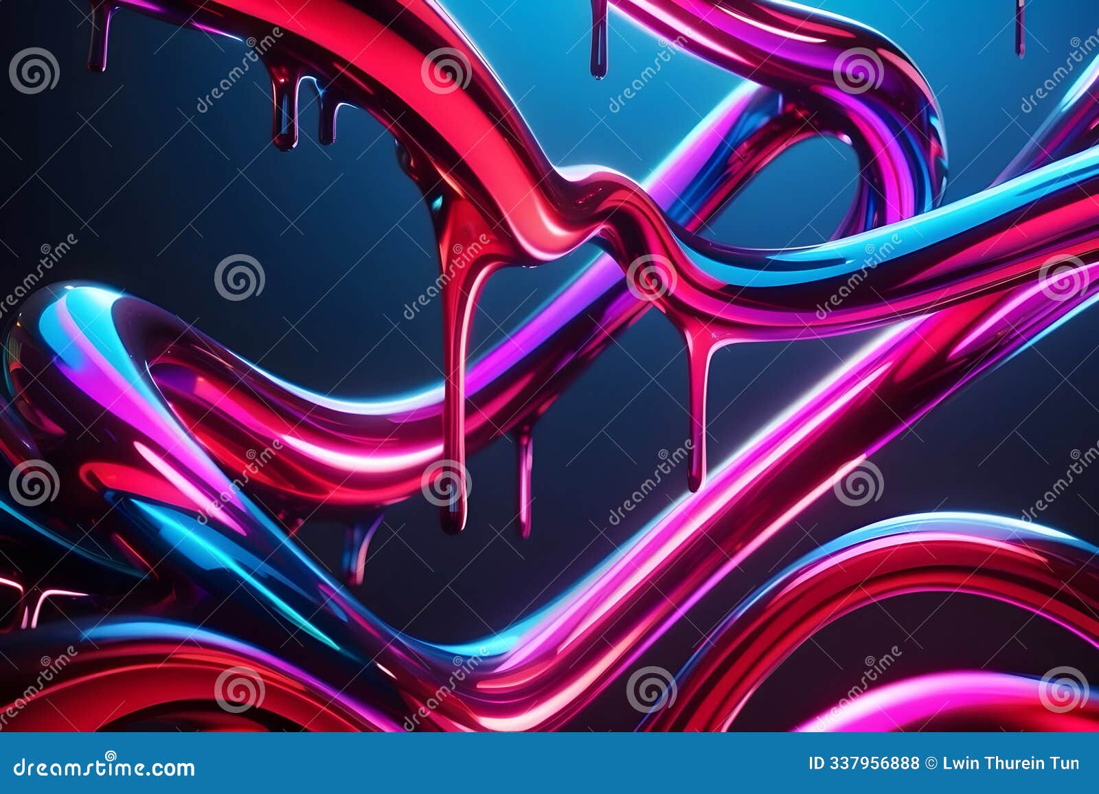 A Vibrant Advertisement Using 3D Liquid Fonts That Appear To Drip Stock ...