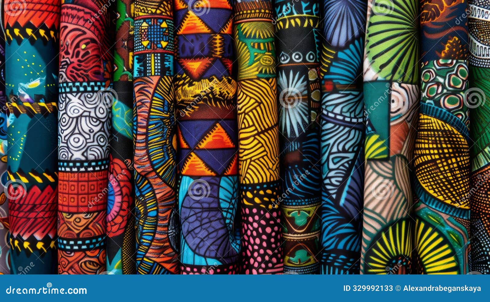 Vibrant African Fabric Patterns Stock Illustration - Illustration of ...