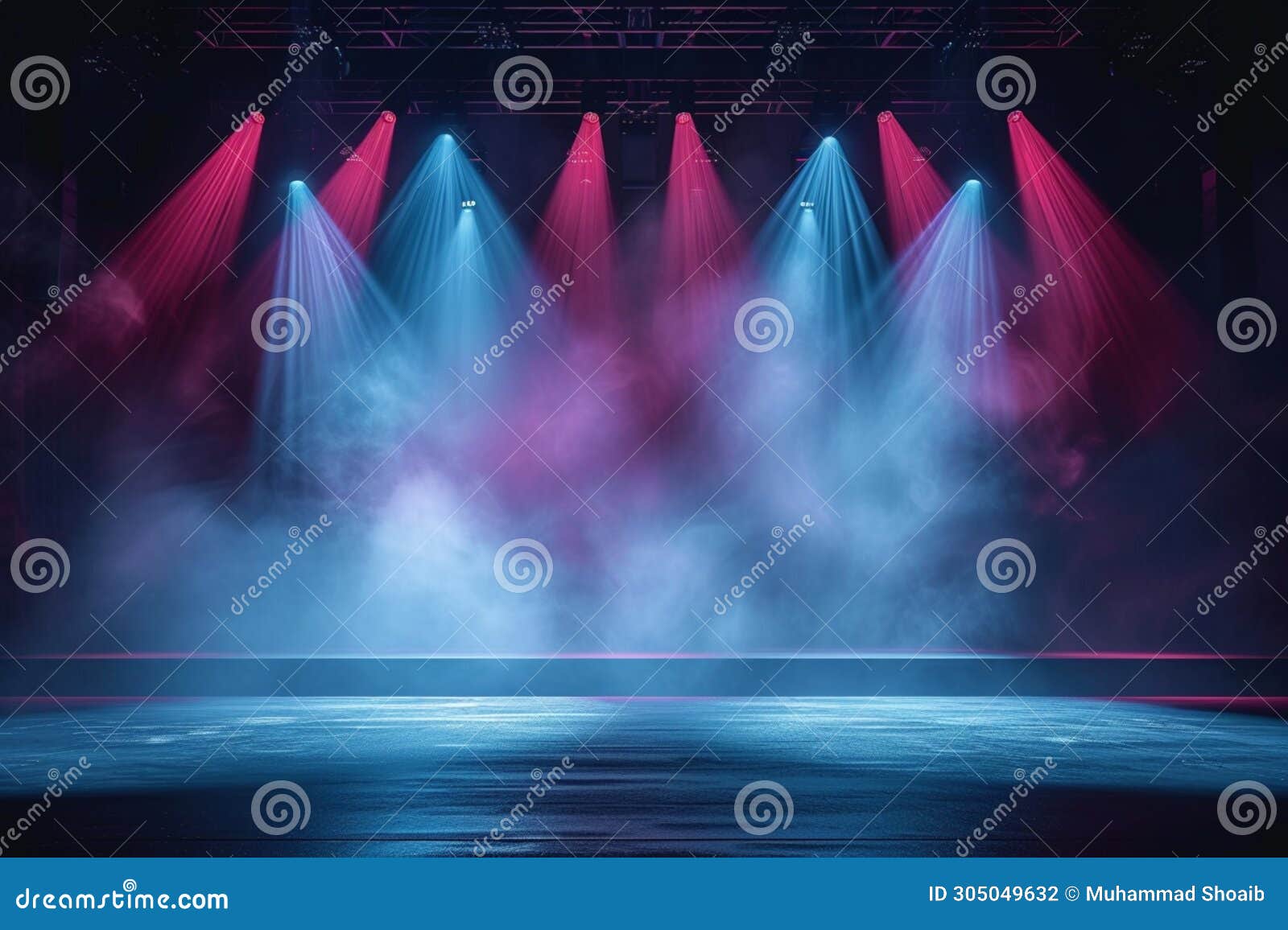 Vibrant AI Generated Stage Performance, Illuminated by Bright Concert ...