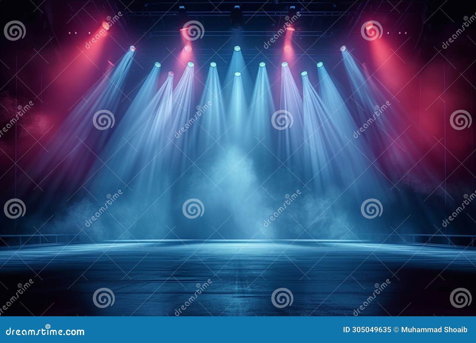 Vibrant AI Generated Stage Performance, Illuminated by Bright Concert ...