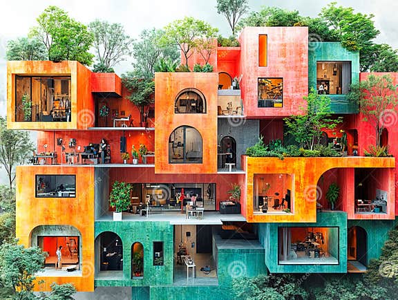 A Vibrant, Angular Modern Structure with Sustainable Design Elements ...