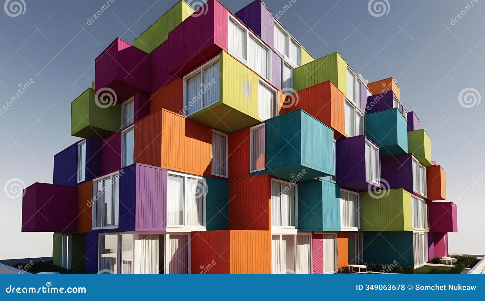 Vibrant Architectural Design Urban Setting Building Structure Modern ...