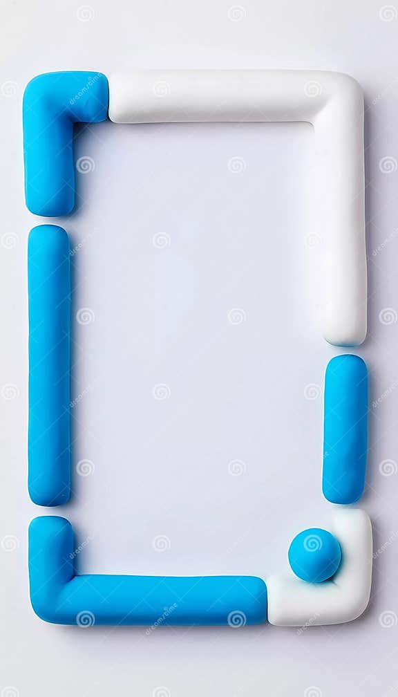 A Vibrant Arrangement of Blue and White Play Doh Shapes Forms a ...