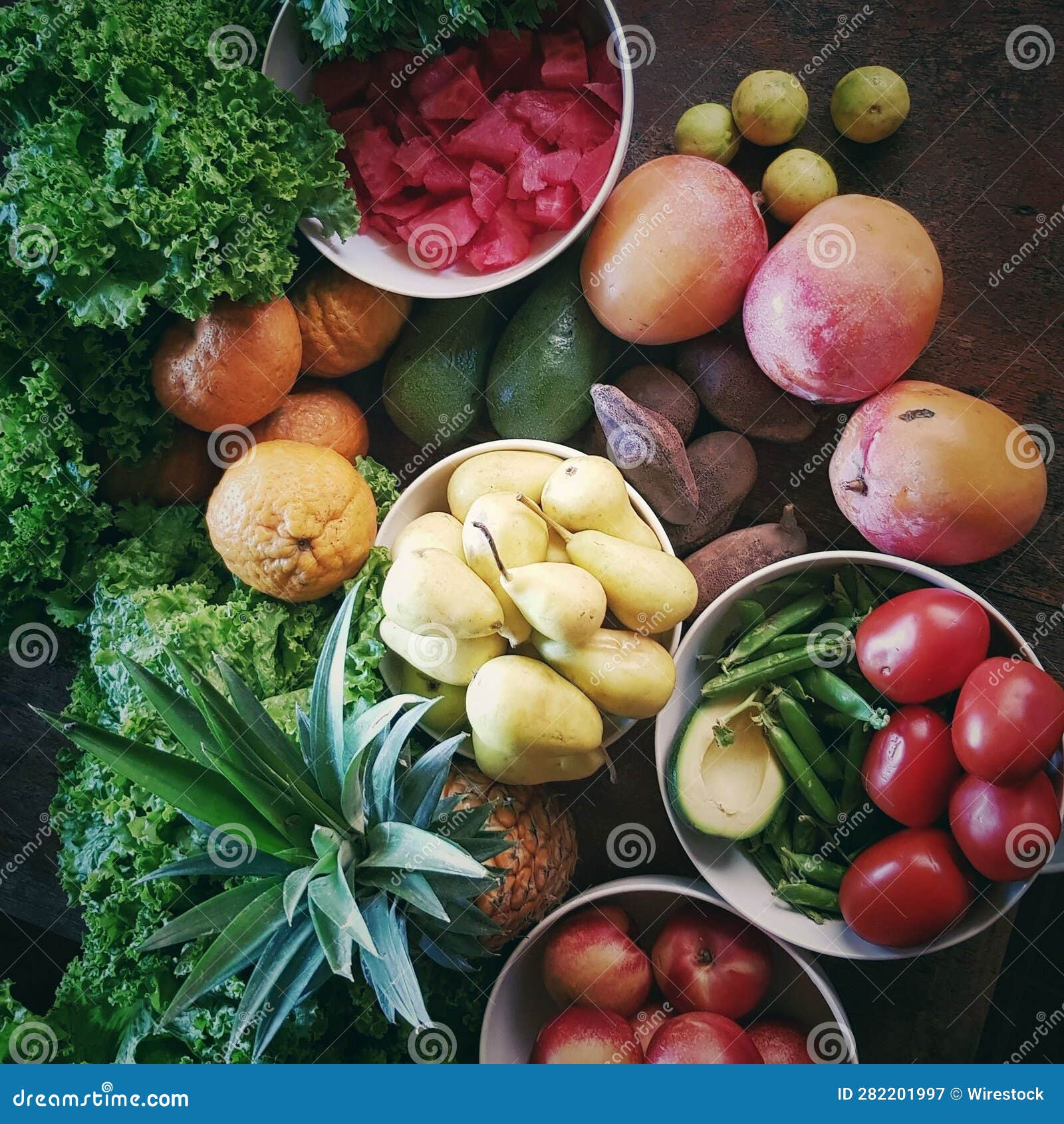 Vibrant Array of Fresh Peruvian Fruits and Vegetables. Stock Image ...