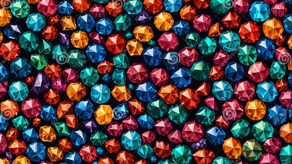 A Vibrant Array of Multi-colored Gemstones and Crystals of Various ...