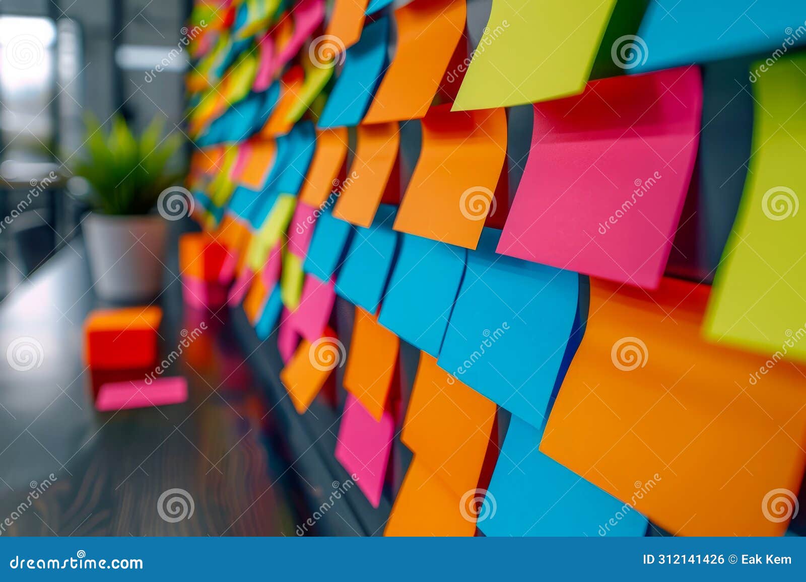 Vibrant Array of Sticky Notes on Office Whiteboard for Brainstorming ... Vibrant Array of Sticky Notes on Office Whiteboard for Brainstorming ...