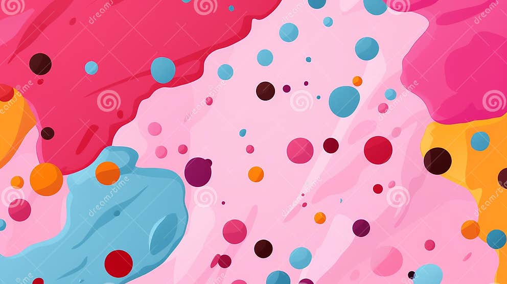 Vibrant and Artistic Pin Dot Composition Featuring Flat Illustrations ...