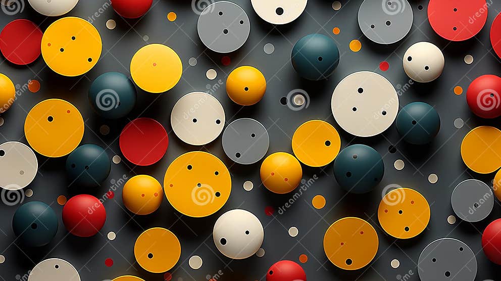 Vibrant and Artistic Pin Dot Composition Featuring Flat Illustrations ...