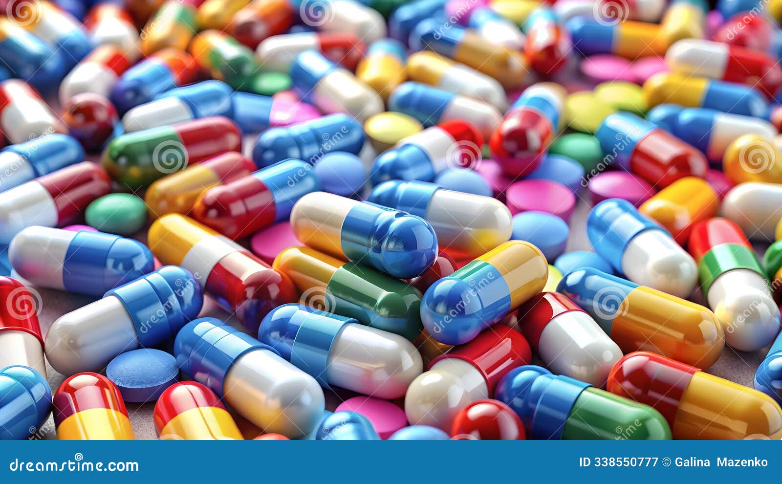 Assorted Pharmaceutical Medicine Pills, Tablets And Capsules. Pills ...