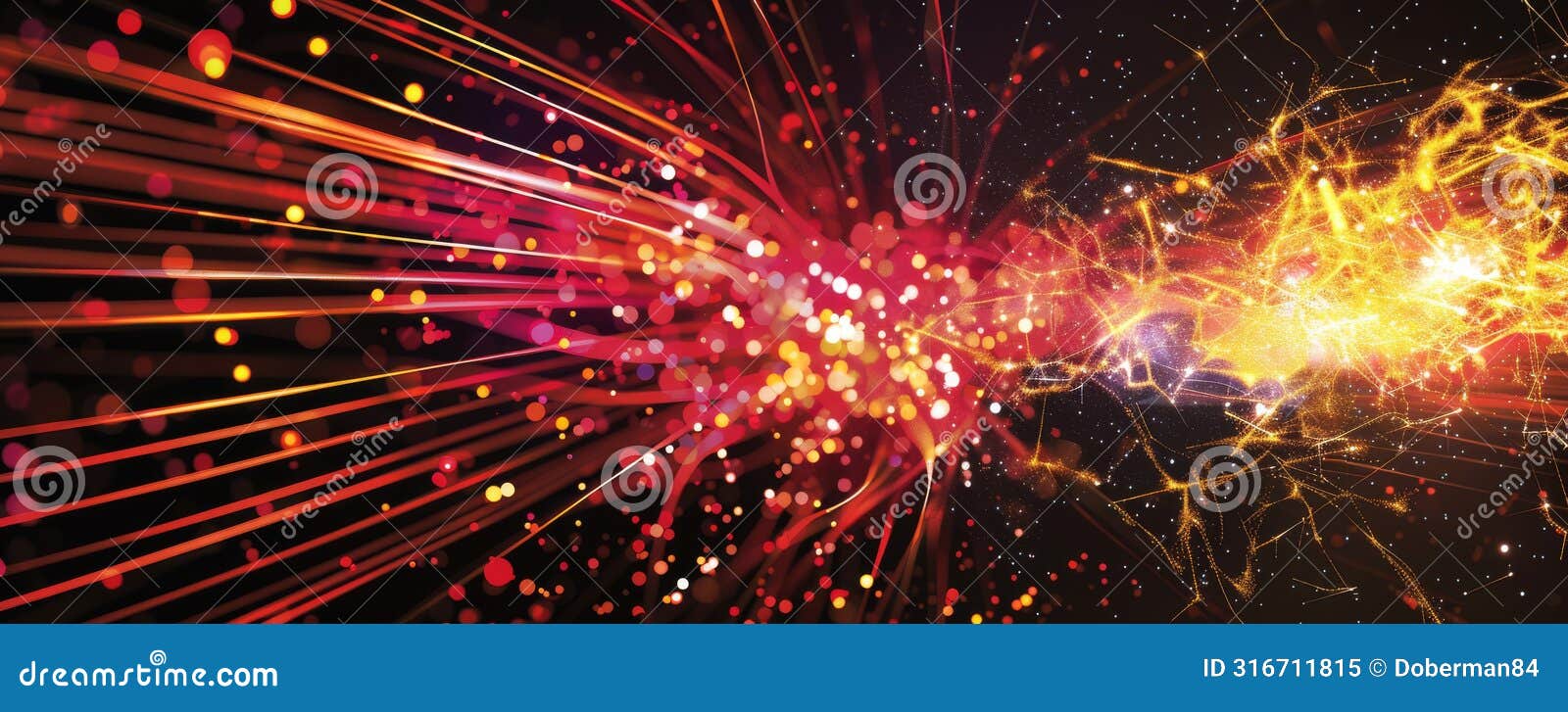 Vibrant Atomic Collision Visualization Depicting Particle Interactions ...