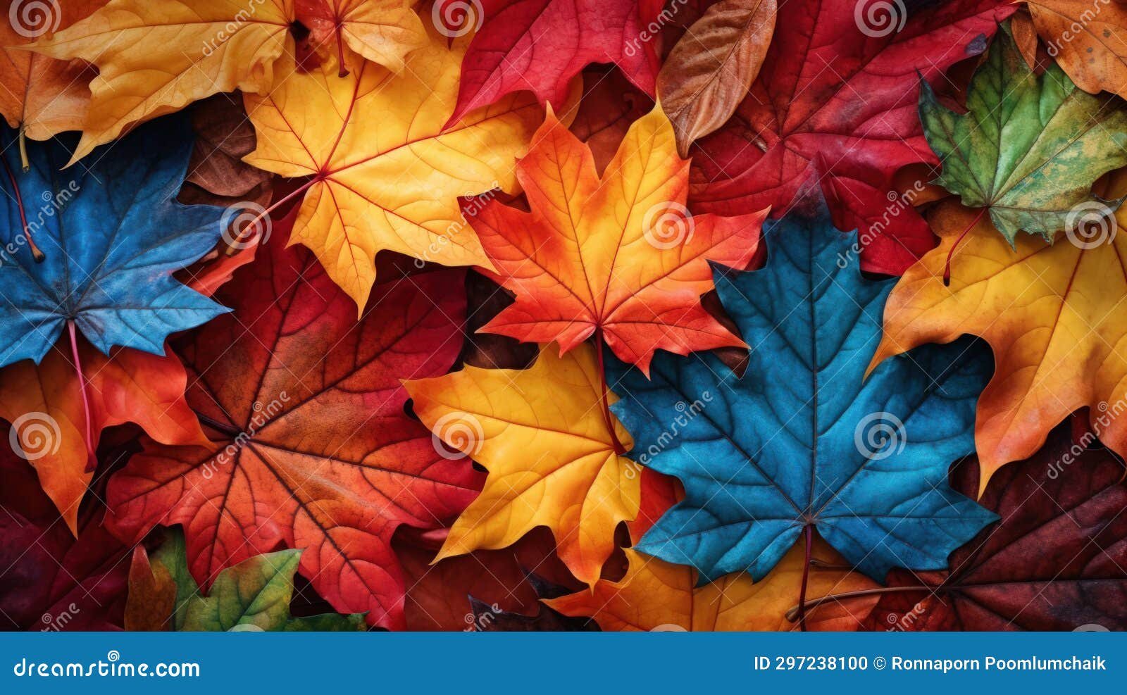 Vibrant Autumn Leaf Colors Background Stock Photo - Image of cover ...