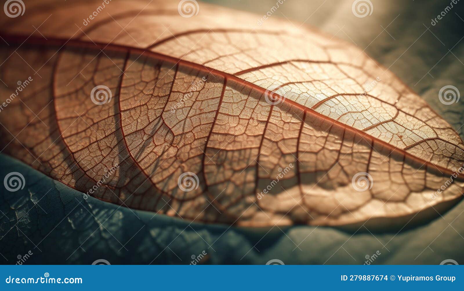 Vibrant Autumn Leaf Vein Pattern on Old Tree Branch Backdrop Generated ...