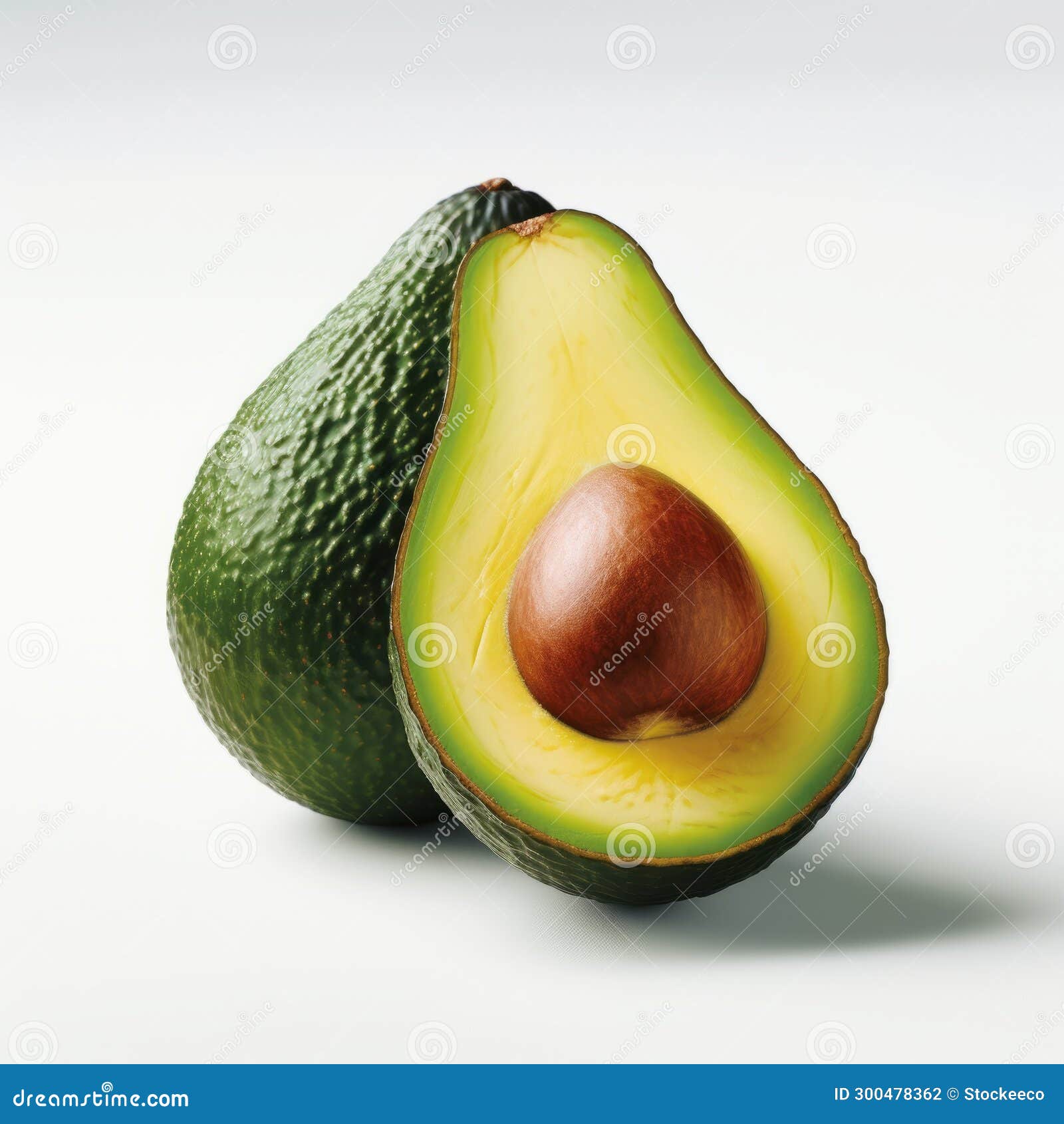 Vibrant Avocado: a Bold and Contoured Visual Masterpiece Stock ...
