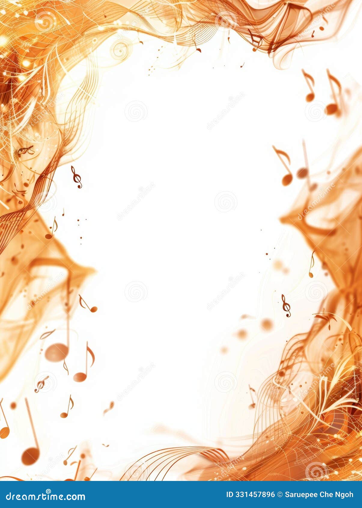 Vibrant Back To School Frame Background with Musical Notes and Abstract ...