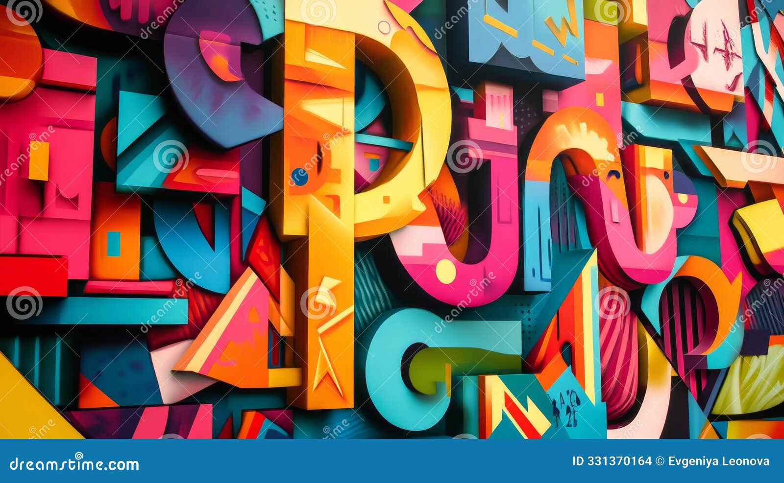 Vibrant Backdrop with Diverse Fonts and Dynamic Word Art for Visually ...