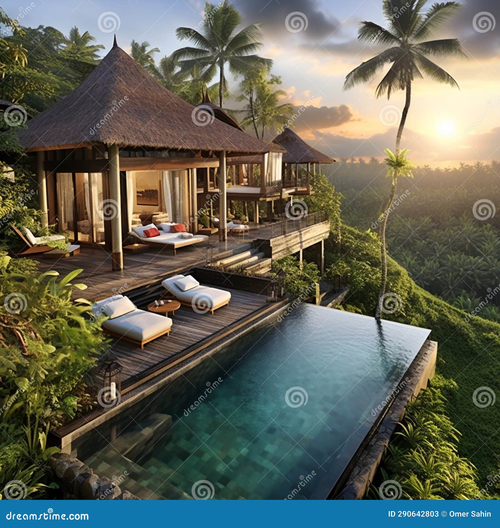 Vibrant Beauty of Bali S Accommodation Scene Stock Image - Image of ...