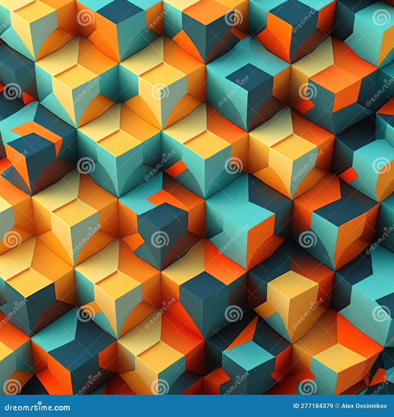 Vibrant Block Color Pattern for Modern Designs. Stock Illustration ...