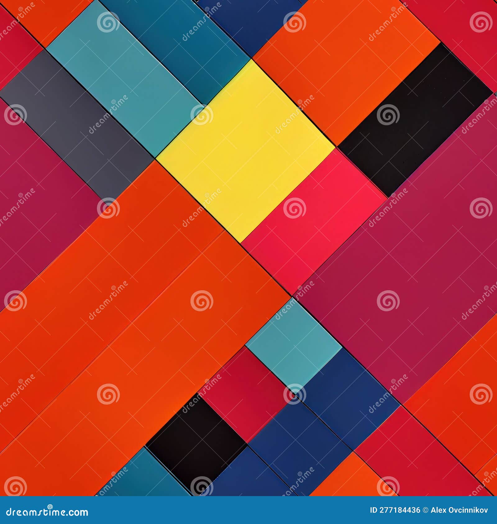 Vibrant Block Color Pattern for Modern Designs. Stock Illustration ...