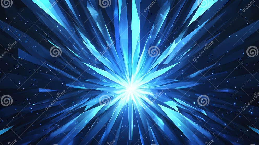 Dynamic Electric Blue Abstract Interface Generating Light and Energy in ...