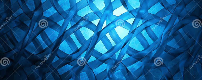 A Vibrant Blue Background Featuring a Pattern of Interlocking Lines ...