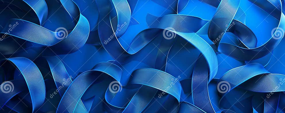 A Vibrant Blue Background Featuring a Pattern of Interlocking Lines ...