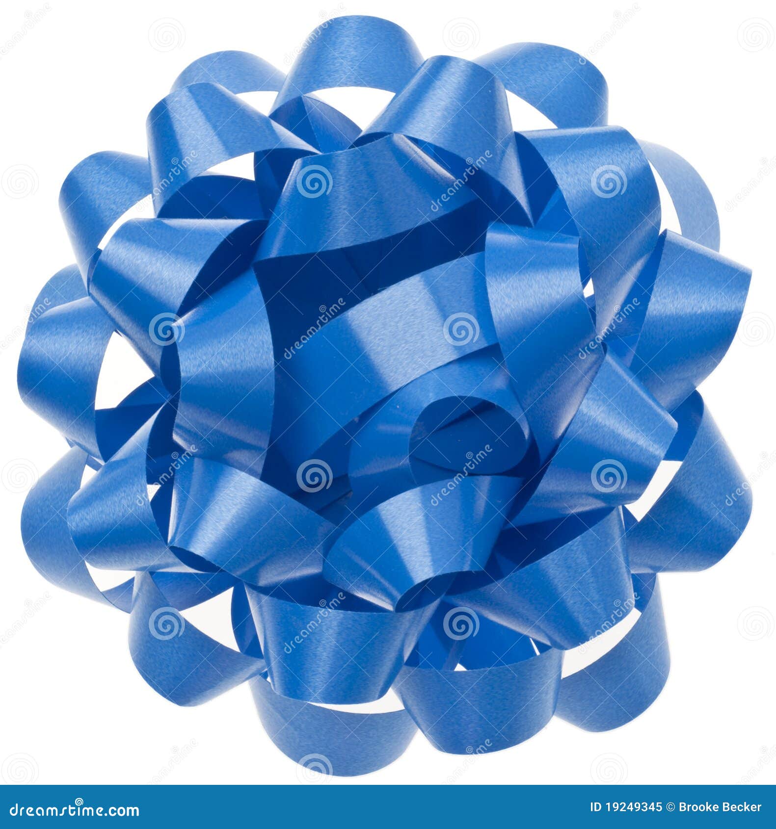 Vibrant Blue Gift Bow stock image. Image of white, party - 19249345