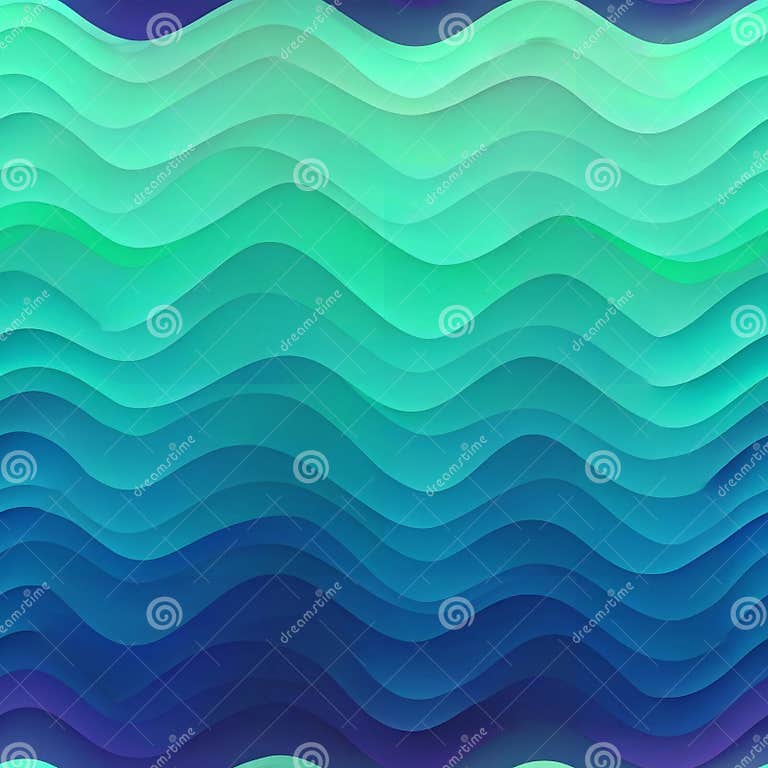Vibrant Blue and Green Wave Pattern Background for Modern Design Stock ...