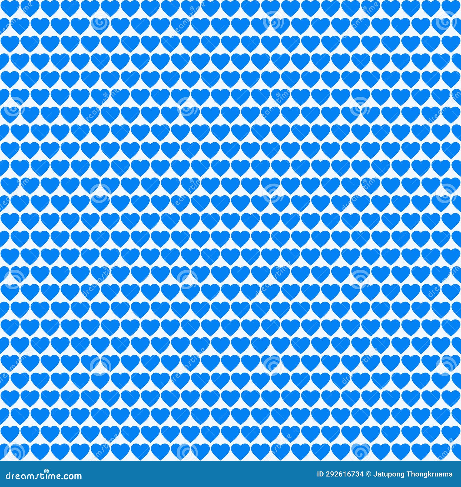 Vibrant Blue Heart Pattern Background, Seamless Background Stock ...