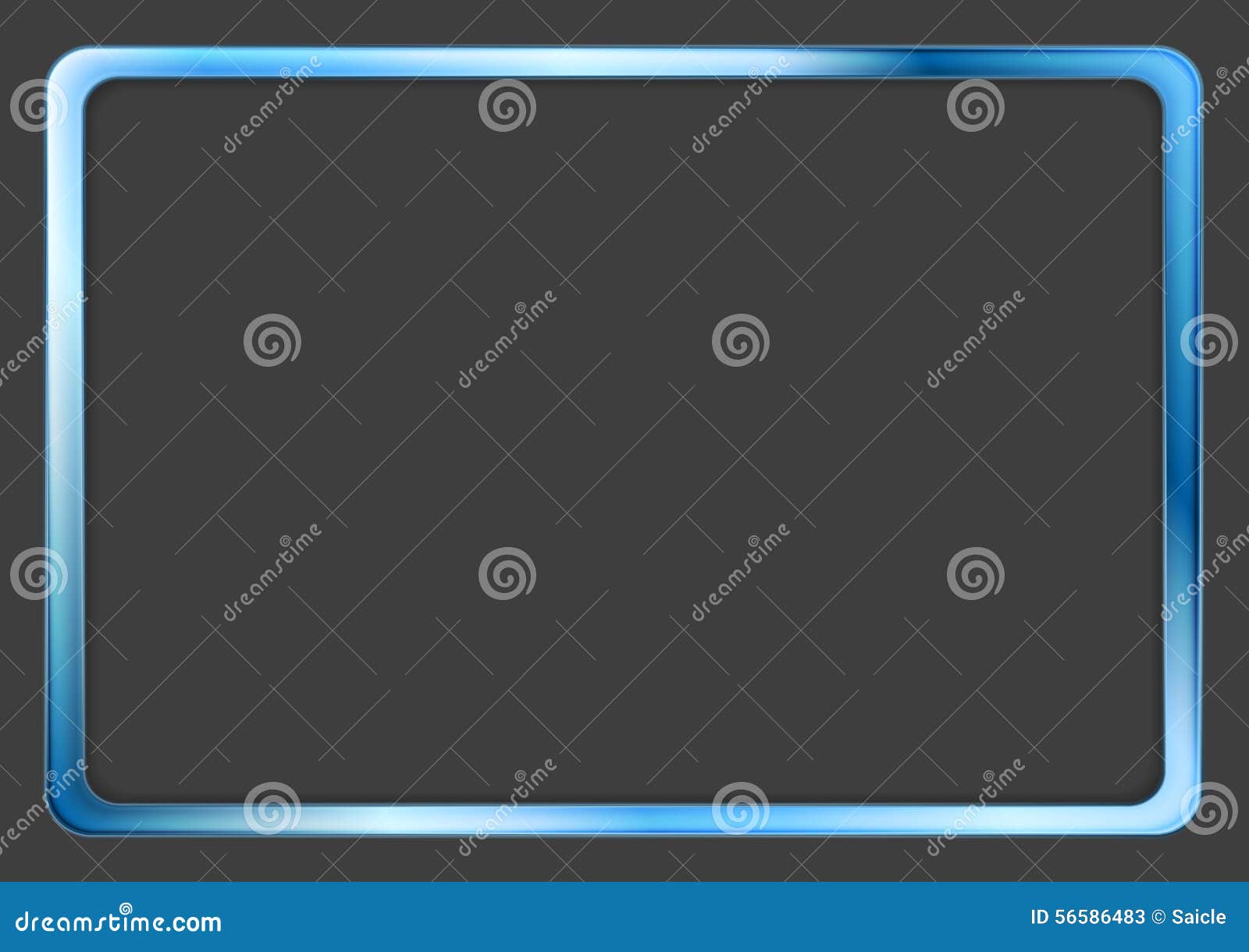 Vibrant Blue Neon Frame on Dark Background Stock Vector - Illustration of black, cover: 56586483