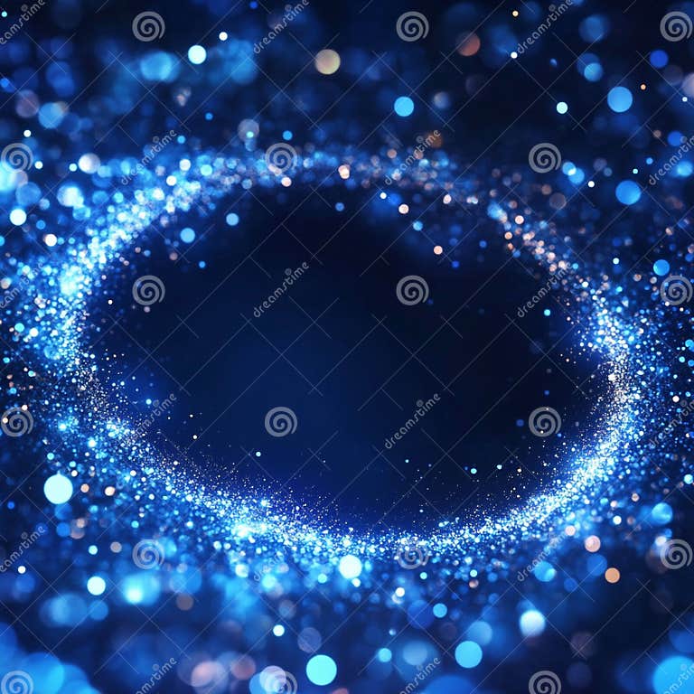 Vibrant Blue Particles Create a Mesmerizing Cosmic Effect in Dark Void ...